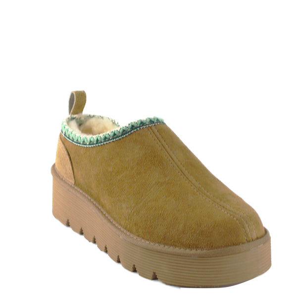 Platform Tasman Tazz Chestnut - Green | Womens 6 – Sheepskins Downunder
